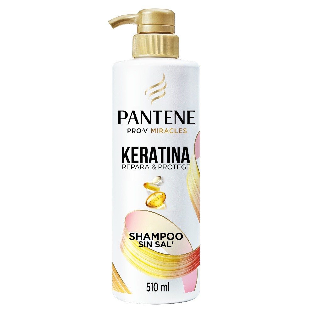 Shampoo sin sal Pantene Keratina con Pro Vitamina B5 510 ml