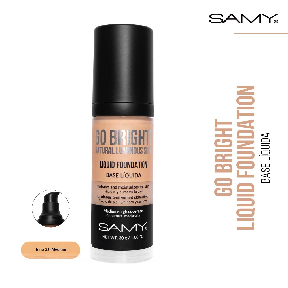 Base Líquida Go Bright 30 G Samy # 3.0 Medium