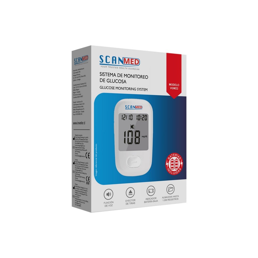 Scanmed Vgm22 Equipo Medidor De Glucosa