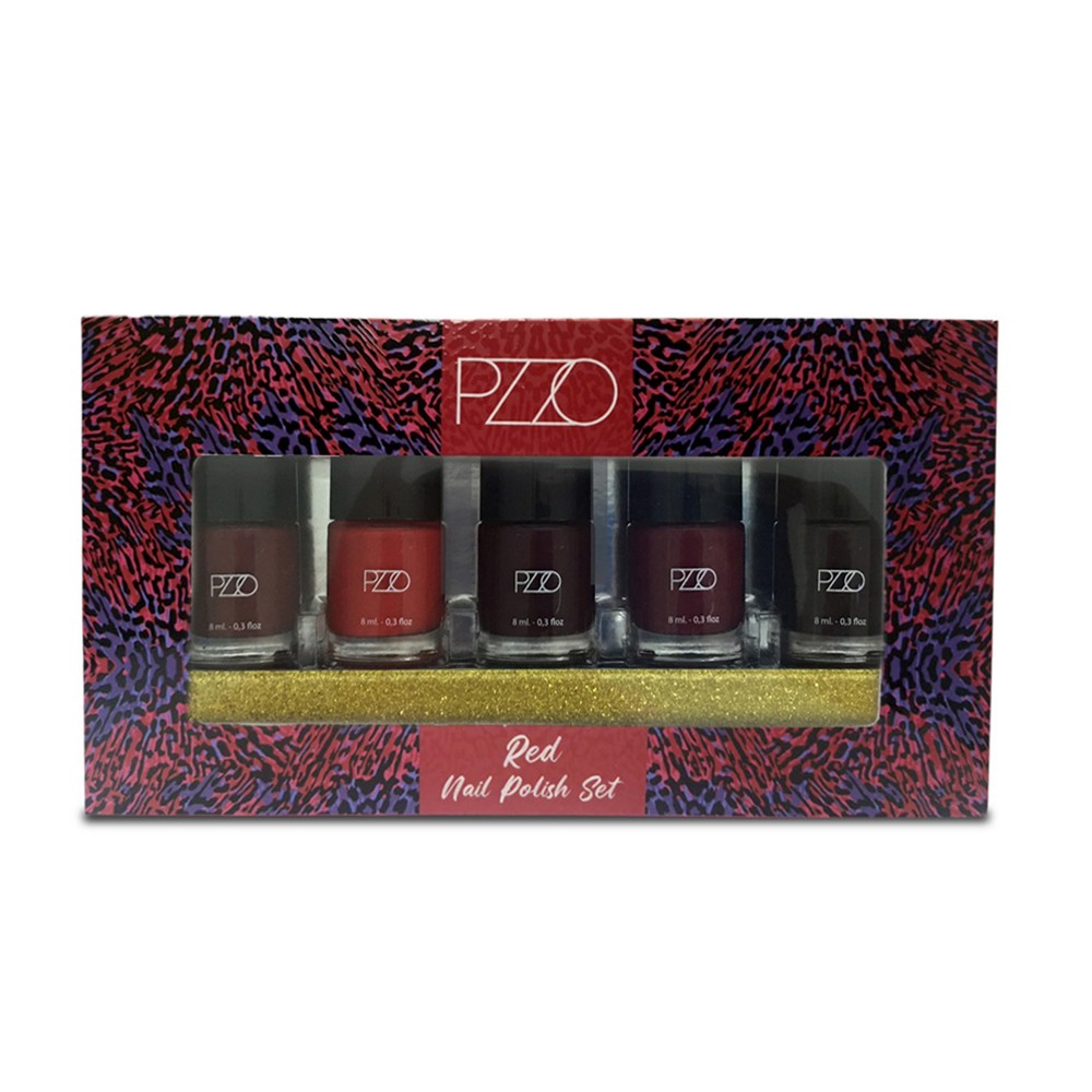 Set Uñas Nail Polish Red