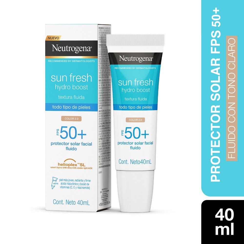 Neutrogena Sun Fresh Hydro Boost Tono Claro FPS 50+ 40mL